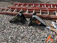 (2) extension ladders/ Pivot Ladder Tool/(2) “unused” ladder jacks ...