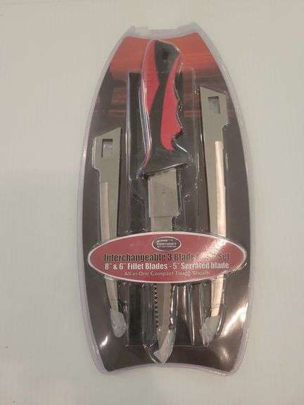 Kentucky Interchangeable 3 Blade Fillet Knife Set - Web Online Auctions