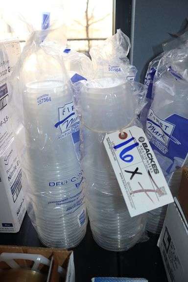 Times 7 - Sleeves of First Mark 32 oz. deli containers - no lids ...