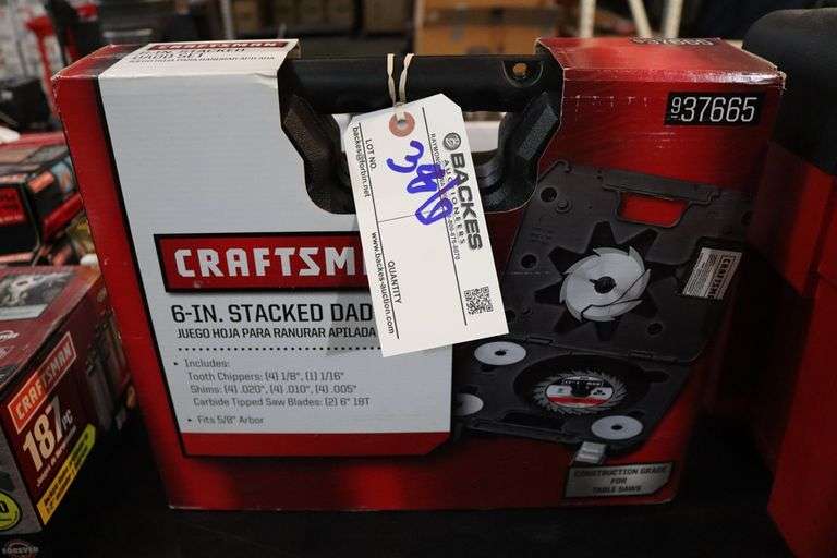 Craftsman 6" stacked dado blade set - Backes Commercial Auctioneers