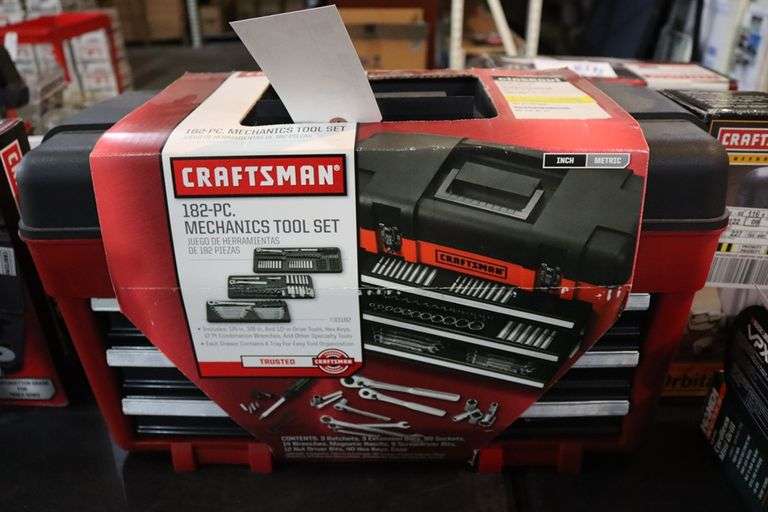 Craftsman 182 piece mechanics tool set - Backes Commercial Auctioneers