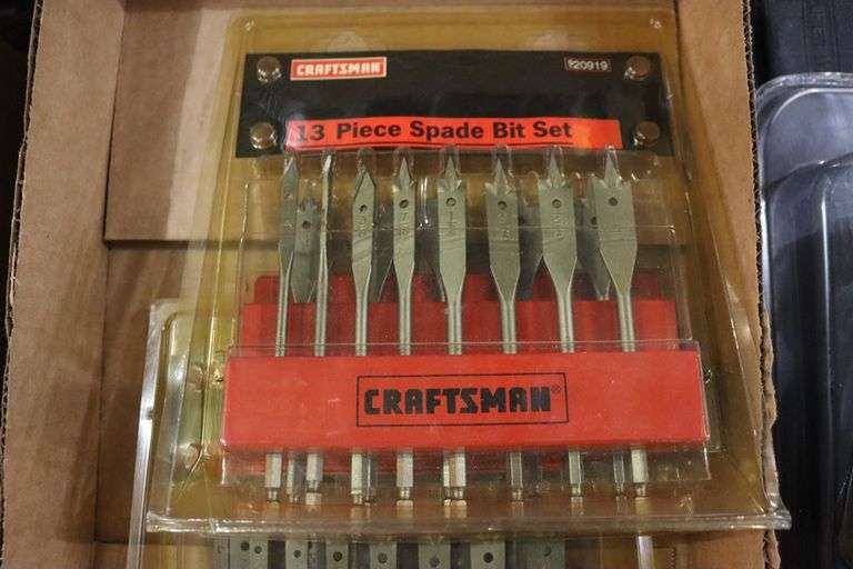 Times 3 - Craftsman 9.20919 spade bit 13 piece set with organizer rack ...