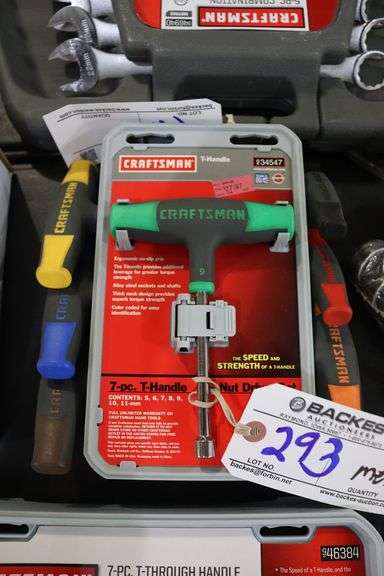 Craftsman 7 piece metric T handle nut driver set - Backes Commercial ...