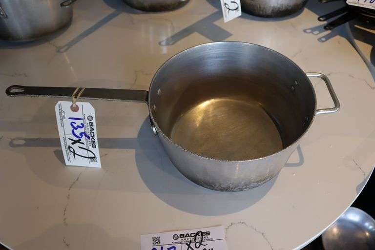 Times 2 - 7 quart sauce pans - no lids - Backes Commercial Auctioneers