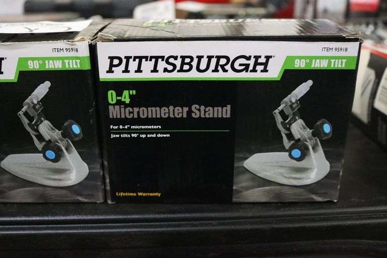 Times 2 - Pittsburgh 0-4" micrometer stands - Backes Commercial Auctioneers