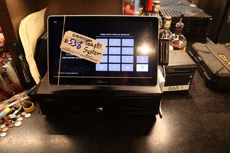 Toast 7 station POS register system with 9 touch screen tablets, 3 cash ...