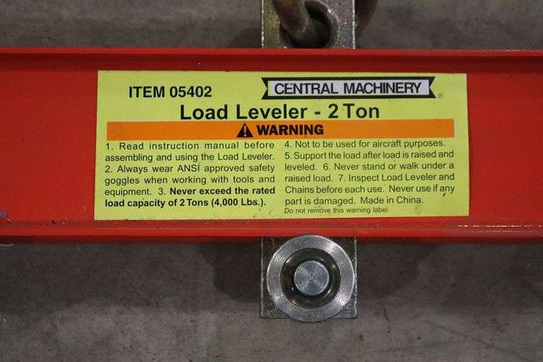 Central Machinery 2 ton load leveler - Backes Commercial Auctioneers