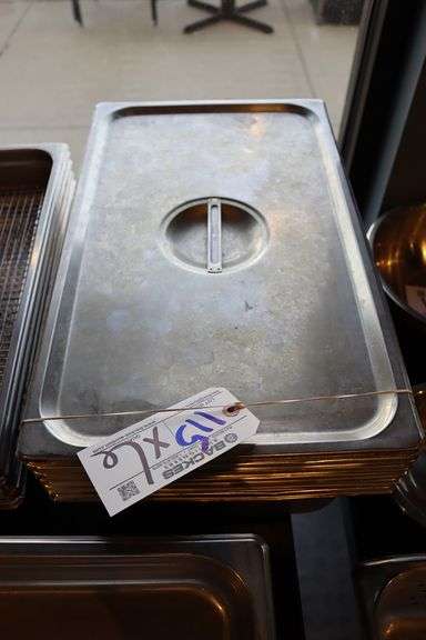 Times 6 - 12" x 20" x 6" stainless inset pans with 1 lid - Backes ...