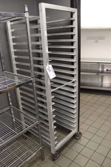 Portable aluminum sheet pan rack - Backes Commercial Auctioneers