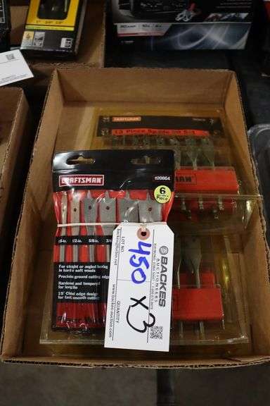 Times 3 - Craftsman 9.20919 spade bit 13 piece set with organizer rack ...