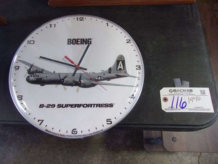 14" Boeing Clock - Backes Commercial Auctioneers