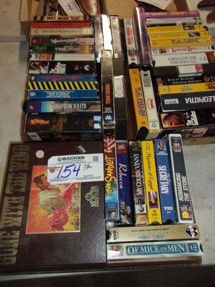 3 boxes of VHS tapes - Backes Commercial Auctioneers