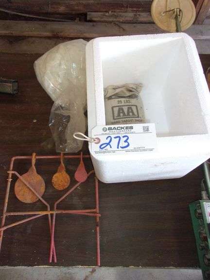 25 lb target shot and target - Backes Commercial Auctioneers