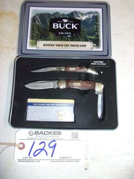 Buck Knife set - Backes Commercial Auctioneers