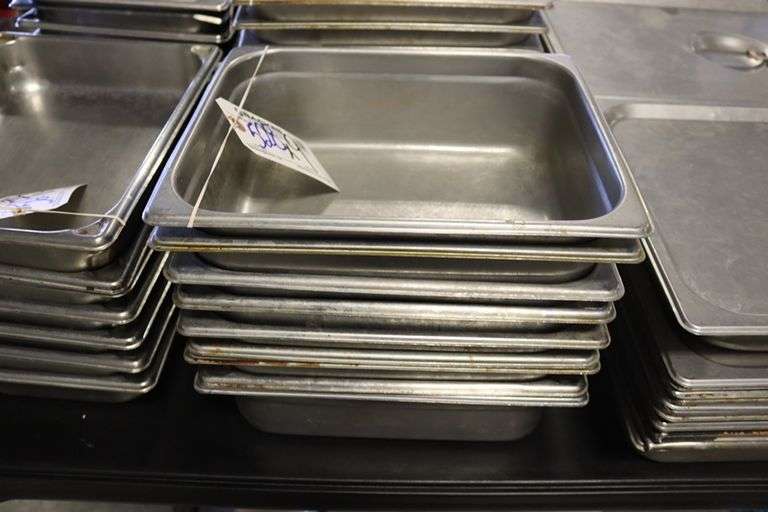 Times 9 - 1/2 x 4" Stainless inset pans - no lids - Backes Commercial ...