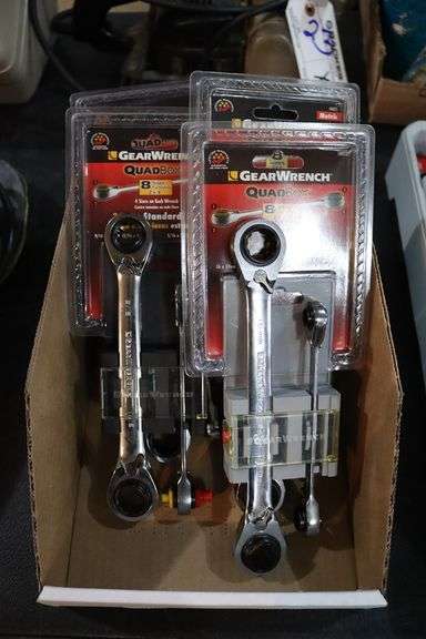 All to go - 4 Gearwrench 2 piece sets of quad box wrenches - Backes ...