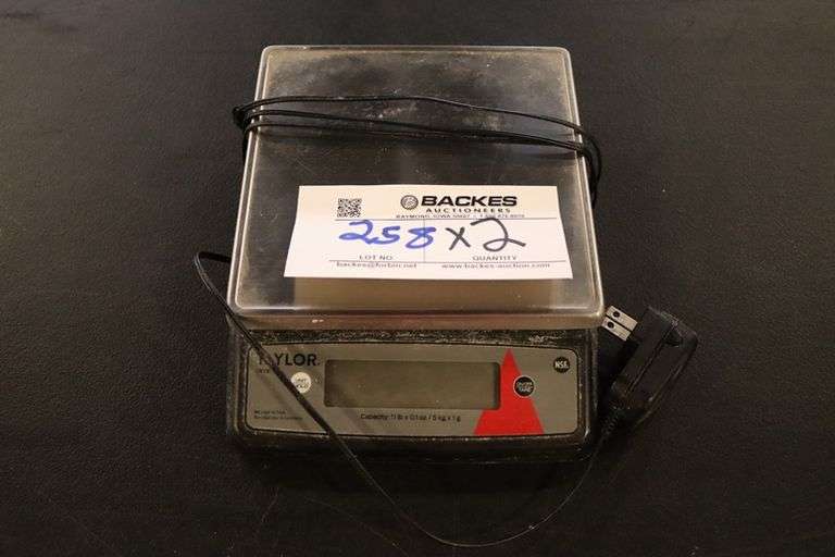 Pair to go - Taylor 11 lb. digital scales - only 1 power cord - Backes ...