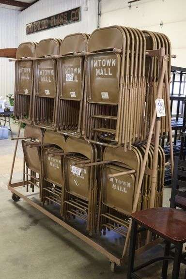 32" x 84" x 74" high portable chair rack - Backes Commercial Auctioneers