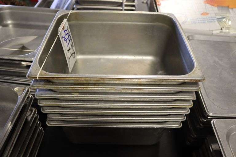 Times 7 - 1/2 x 6" Stainless inset pans - no lids - Backes Commercial ...