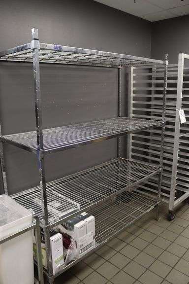 Amco 24" x 60" chrome coated wire rack - Backes Commercial Auctioneers