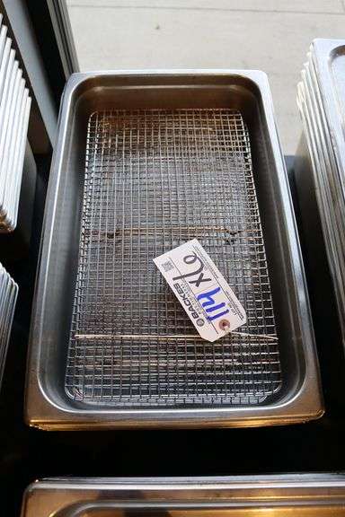 Times 6 - 12" x 20" x 4" stainless inset pans - no lids - Backes ...