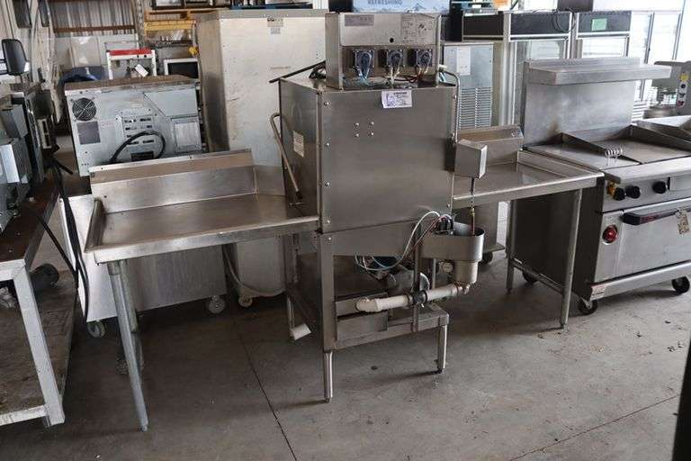 Reinhart AF-3D stainless pass through dish washer with 36" left & right ...