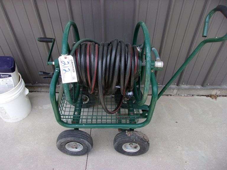 Hose cart with hose - Backes Commercial Auctioneers