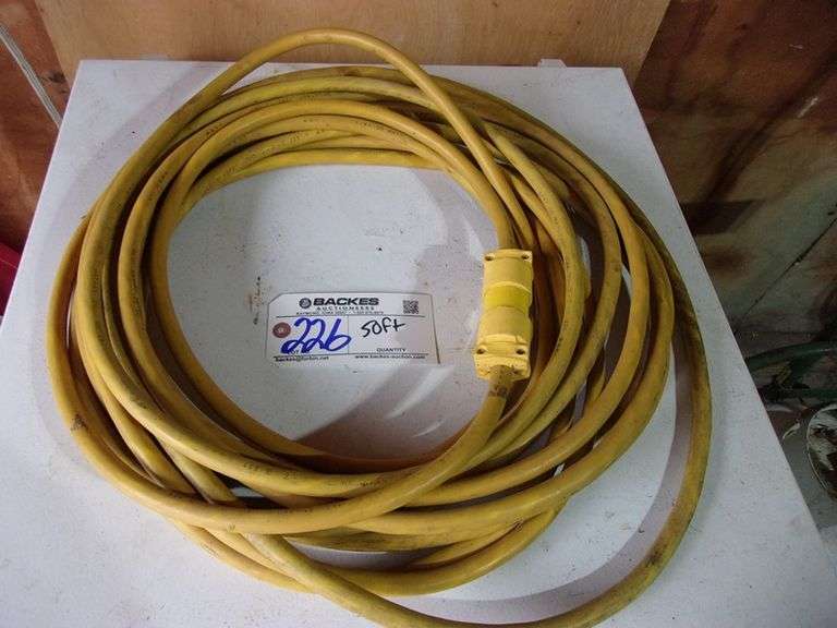 50' HD drop cord - Backes Commercial Auctioneers