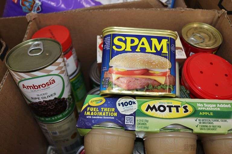 Box to go - Expired or Outdated Apple sauce, snack packs, spam ...
