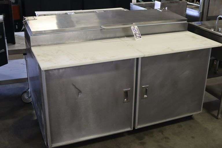 Silver King SKPZ60 stainless portable 2 door 1 lid raised rail pizza ...