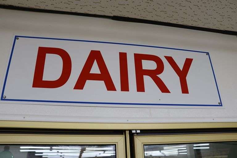 12" x 36" Dairy sign - Backes Commercial Auctioneers