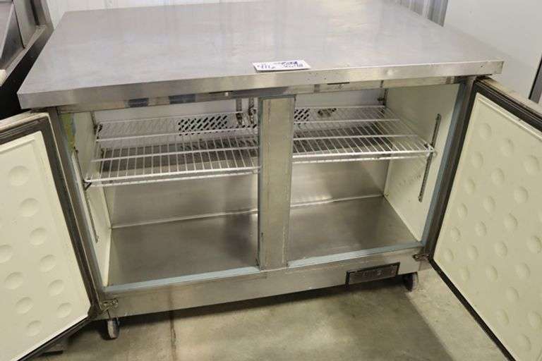 Serv-Ware UCR-48-HC stainless portable 2 door under counter cooler with ...