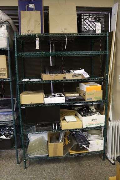 24" x 48" green coated wire rack - Backes Commercial Auctioneers