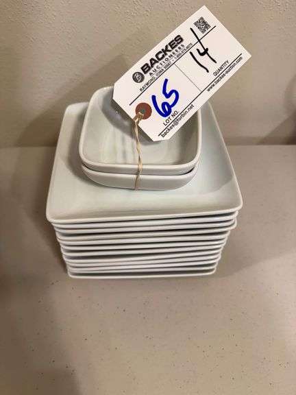 14 - Threshold Porcelain plates and dishes - Backes Commercial Auctioneers