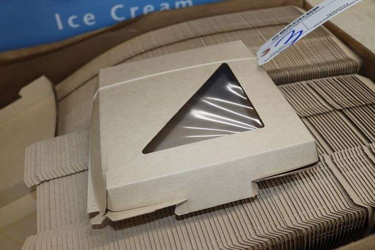 3/4 case of Eco Craft 7" x 7" window pizza to go boxes - Backes ...