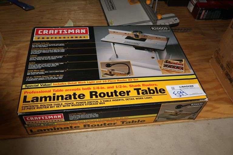 Craftsman 26609 laminate router table - Backes Commercial Auctioneers