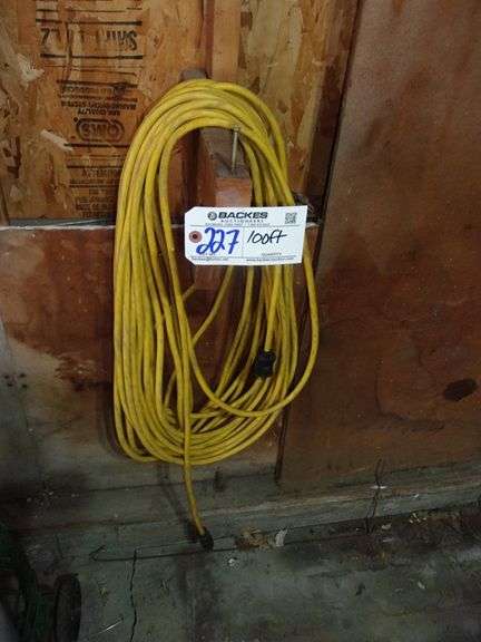 100' drop cord - Backes Commercial Auctioneers