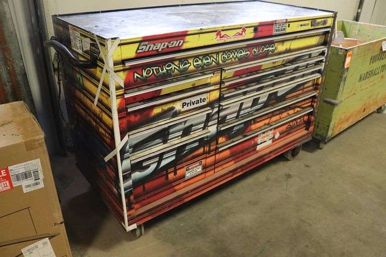 Snap On 55" portable 11 drawer tool box - Backes Commercial Auctioneers