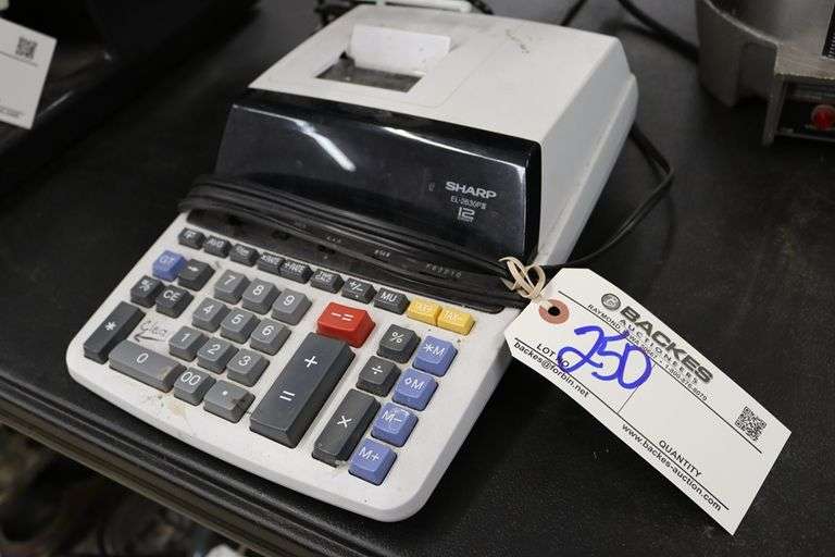 Sharp EL-2630PIII desk calculator - Backes Commercial Auctioneers