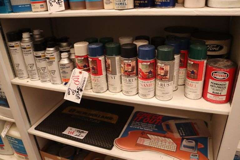 Shelf to go - parts cleaner, enamel paints, anti-freeze, & more ...