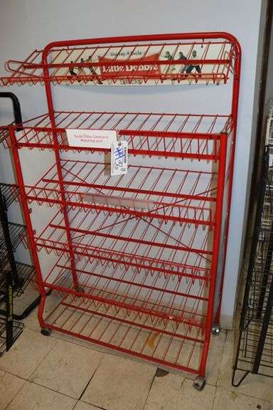36" Portable vendor rack - Backes Commercial Auctioneers