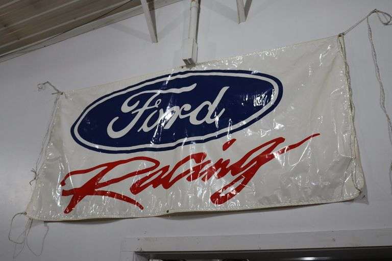 4' x 8' Ford racing banner - Backes Commercial Auctioneers