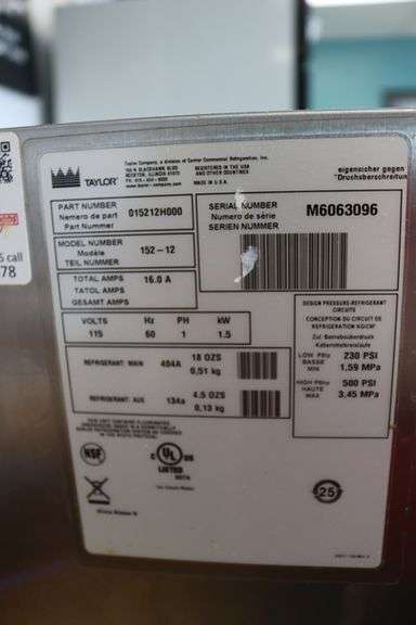 Taylor 152-12 counter top air cooled 1 product soft serve ice cream ...