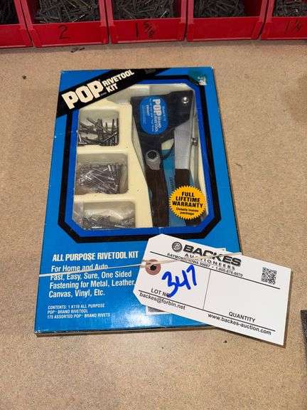 Pop Rivet tool kit - Backes Commercial Auctioneers