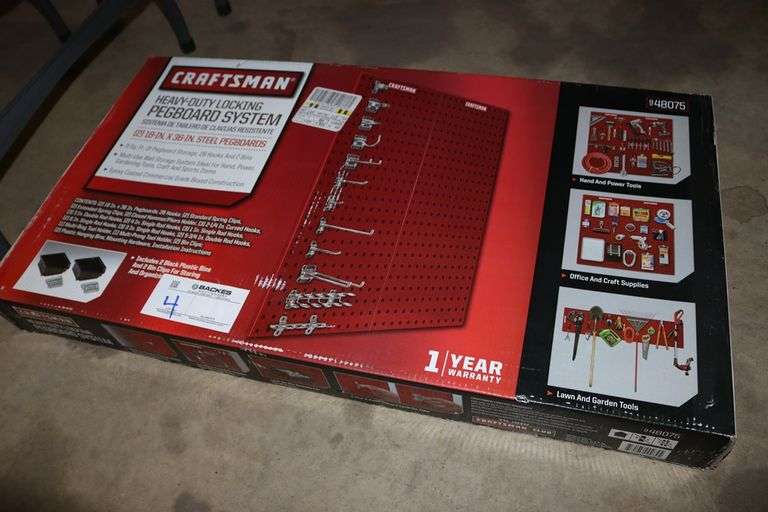 Craftsman 48075 heavy duty locking peg board system - Backes Commercial ...