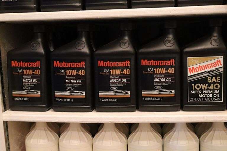 All to go - 63 Motorcraft 1 quart assorted oils - 10W-40 premium motor ...