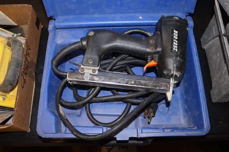 Duo-Fast electric stapler with case - Backes Commercial Auctioneers