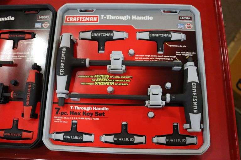 Times 2 - Craftsman 7 piece standard & metric T-Through handle hex key ...