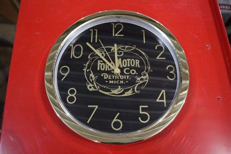 Times 2 - 10" Ford Motor Company golden framed wall clocks - Backes ...