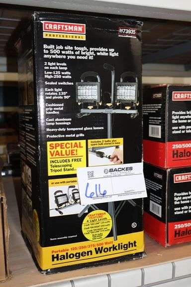 Craftsman Professional 73935 halogen work light - Backes Commercial ...